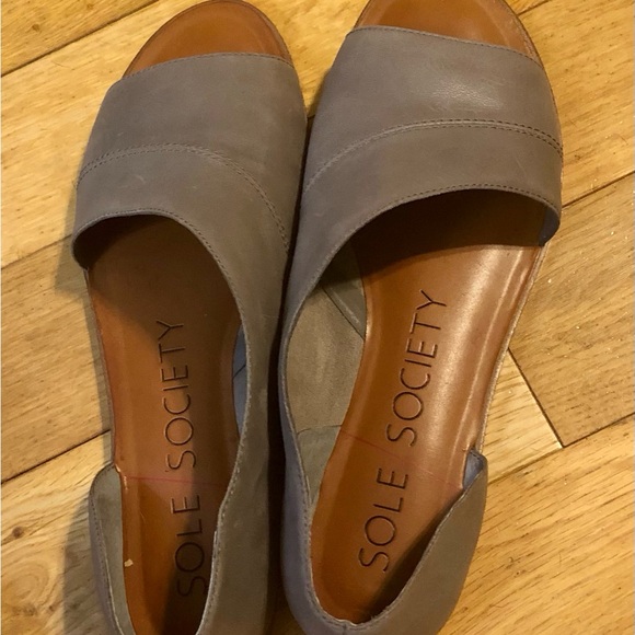Sole Society | Shoes | Sole Society Womens Gray Opentoe Sandals | Poshmark